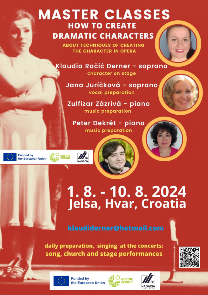 MASTER CLASSES: CREATING DRAMATIC OPERA CHARACTERS 1.8.-10.8.2024 Jelsa ...